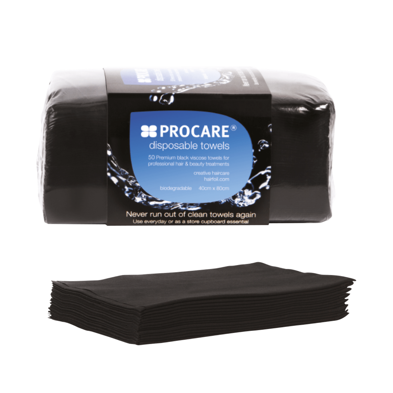 Black Disposable Towels - Procare | Manufacturer of Hair Foils ...
