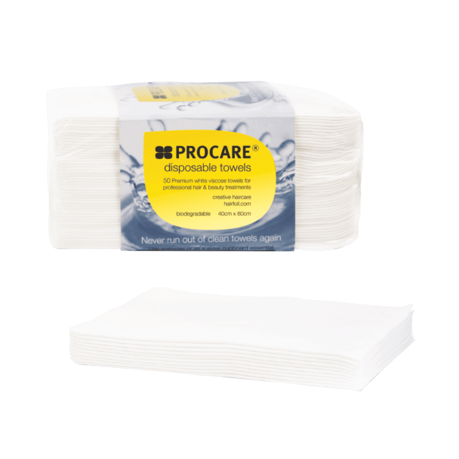 White Disposable Hairdressing Salon Towels | Procare